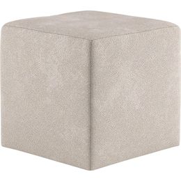Hocker COTTA, B:40cm H:40cm T:40cm, grau, 92% POLYESTER (PES)n8% POLYAMID (PA), Wohnzimmer, Hocker, "Cuby", Sitzw&uuml;rfel, Cube, Sitzhocker