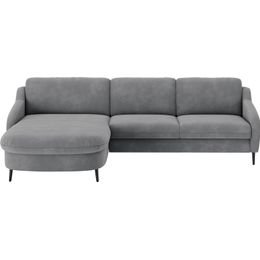 Sit & More Ecksofa SIT & MORE, B:280cm H:90cm T:182cm, grau, 100% Polyester, Wohnzimmer, Sofas, "Soul L-Form", wahlweise mit Bettfunktion und Bettkasten oder