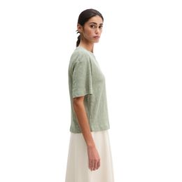 Marc O'Polo MARC O'POLO Damen T-Shirt "aus Slub-Jersey", gr&uuml;n, Basic, Gr. L, unifarben, Obermaterial: 100% Baumwolle, Shirts