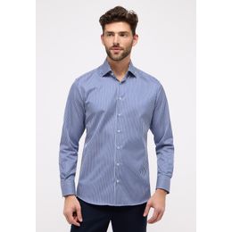 Eterna Herren Langarmhemd "MODERN FIT"mittelblau, Gr. 48, Satin, 100% Baumwolle, Hemden, NON IRON (b&uuml;gelfrei)