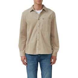 s.Oliver Herren Langarmhemd "CORD"mid beige, Gr. XXXL, Strukturmuster, unifarben, Cord, Obermaterial: 98% Baumwolle, 2% Elasthan, Hemden, mit Brust