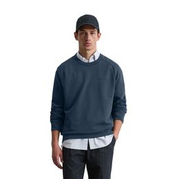 Marc O'Polo MARC O'POLO Herren Sweatshirt "aus recycelter Baumwolle", blau, Gr. M, unifarben, Obermaterial: 100% Baumwolle, Sweatshirts