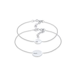 Elli Damen Schmuckset "Pl&auml;ttchen Herz Mutter Kind (2 tlg.) 925 Silber", onesize, silber, Silber 925 (Sterlingsilber), Schmuck_Sets