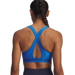 Under Armour Damen Sport-BH "CROSSBACK MID BRA", Gr. XL, blau, Obermaterial: 88% Polyester, 12% Elasthan, BHs, f&uuml;r mittlere Belastung, mit