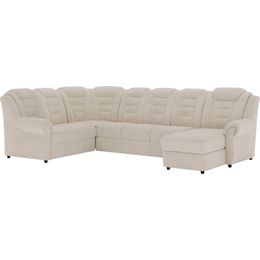 Wohnlandschaft Home Affaire, B:333cm H:102cm T:216cm, beige, 100% Polyester, Sofas, "Boston U-Form", mit hoher R&uuml;ckenlehne, wahlweise mit
