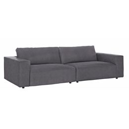 Big-Sofa Musterring, B:292cm H:81cm T:124cm, grau, Flachgewebe FLORIS (100% Polyester);Flachgewebe VALMONT (60% Baumwolle/ 40% Leinen);Microfaser