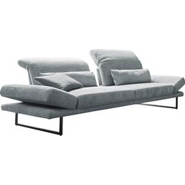 3-Sitzer 3C CANDY, B:258cm H:83cm T:103cm, grau, 100% Polyester, Sofas, "Mallow Designsofa mit Komfortfunktionen, modern und bequem", Verstellbare