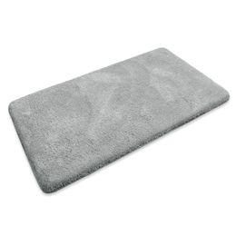 Badematte OTTO HOME, H:20mm, grau, Polyester, Badematten, "Neele", Badteppich, getuftet, modern, Uni, antirutsch, flauschig, Hochflor