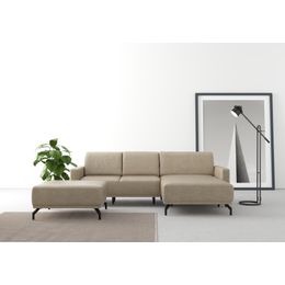 Sit & More Ecksofa SIT & MORE, B:251cm H:84cm T:163cm, beige, Wohnzimmer, Sofas, "Bailando L-Form", wahlweise mit Kopfteilverstellung und Vorziehsitz, motorisch