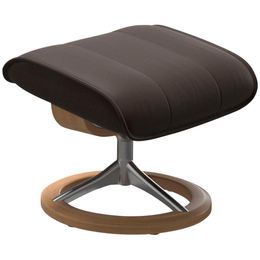Fu&szlig;hocker stressless, B:55cm H:41cm T:39cm, braun, Leder BATICK: BATICK ist ein leicht korrigiertes, durchgef&auml;rbtes und genarbtes M&ouml;belleder, bei dem