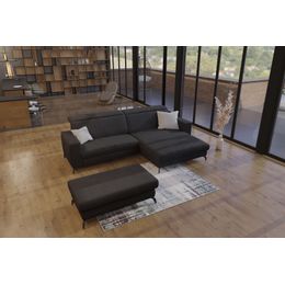Sit & More Ecksofa SIT & MORE, B:290cm H:88cm T:178cm, grau, 100% Polyester, Wohnzimmer, Sofas, "Bolero L-Form"