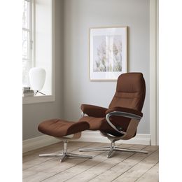 Fu&szlig;hocker stressless, B:57cm H:42cm T:40cm, braun, Leder PALOMA: PALOMA ist ein durchgef&auml;rbtes Semianilin-M&ouml;belleder mit nat&uuml;rlicher Narbung.,