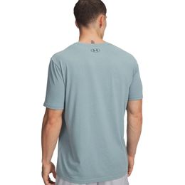 Under Armour Herren T-Shirt "UA TEAM ISSUE WORDMARK SS", blau, Gr. XL, Obermaterial: 60% Baumwolle, 40% Polyester, Shirts, leichtes Kurzarmdesign,