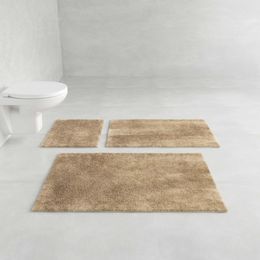 Badematte Grund, H:27mm, beige, Polyester, Badematten, "Elysia", LUXURYSOFT-Flor, ultraweich & angenehm warm, 5 Jahre Garantie
