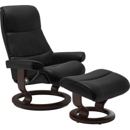 Fu&szlig;hocker stressless, B:57cm H:40cm T:47cm, schwarz, Leder BATICK: BATICK ist ein leicht korrigiertes, durchgef&auml;rbtes und genarbtes M&ouml;belleder, bei