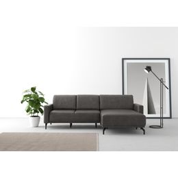 Sit & More Ecksofa SIT & MORE, B:251cm H:84cm T:163cm, grau, Wohnzimmer, Sofas, "Bailando L-Form", wahlweise mit Kopfteilverstellung und Vorziehsitz, motorisch