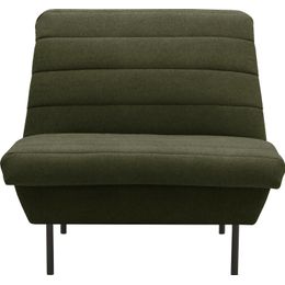 Sessel, B:92cm H:92cm T:103cm, gr&uuml;n, LOOKS by Wolfgang Joop, 100% Polyester, Wohnzimmer, Sessel, "LOOKS IX", Quersteppung, ohne Armlehnen