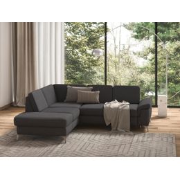 Sit & More Ecksofa SIT & MORE, B:276cm H:89cm T:228cm, braun, Wohnzimmer, Sofas, "Padua L-Form", inklusive Sitztiefenverstellung, Armteilfunktion und Federkern