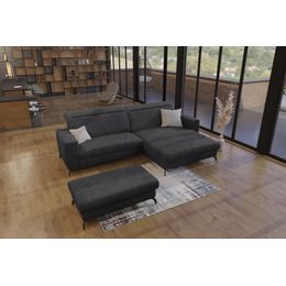Sit & More Ecksofa SIT & MORE, B:290cm H:88cm T:178cm, grau, 95%Polyester 5%Polyamid, Wohnzimmer, Sofas, "Bolero L-Form"