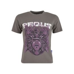 PEQUS Damen T-Shirt "PEQUS PEQUS Fitted Medusa Graphic T-shirt"grau, Gr. XS, bedruckt, 100% Baumwolle, Shirts