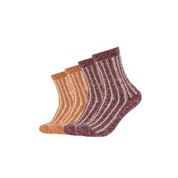 s.Oliver Damen Socken "Socken 4er Pack", Gr. 35, rot, 69% Polyester 29% Polyester 2% Elasthan, meliert, Socken