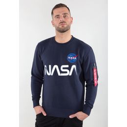 Herren Sweater "NASA Reflective Sweatshirt", blau, Gr. S, Alpha Industries, Obermaterial: 80% Baumwolle, 20% Polyester, Sweatshirts