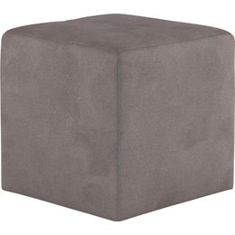 Hocker COTTA, B:40cm H:40cm T:40cm, grau, 100% Polyester, Wohnzimmer, Hocker, "Cuby", Sitzw&uuml;rfel, Cube, Sitzhocker