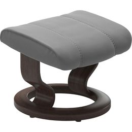 Fu&szlig;hocker stressless, B:54cm H:38cm T:39cm, grau, Leder BATICK: BATICK ist ein leicht korrigiertes, durchgef&auml;rbtes und genarbtes M&ouml;belleder, bei dem