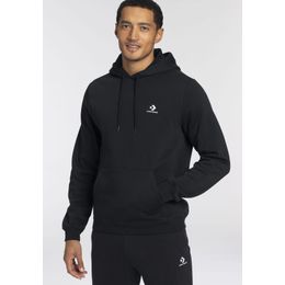 Converse Herren Kapuzensweatshirt "EMBROIDERED STAR CHEVRON BRUSHED BACK FLEECE HOODIE", schwarz, Gr. XXS, angeraute Sweatware, Obermaterial: 80%