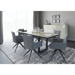 Esstisch, B:160cm H:75cm T:90cm, beige, SET ONE BY Musterring, K&uuml;che, Tische, "Reno", Mit Vierkantfu&szlig;, w&auml;hlbaren Gestellen und Plattenfarben