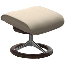 Fu&szlig;hocker stressless, B:55cm H:41cm T:39cm, beige, Leder BATICK: BATICK ist ein leicht korrigiertes, durchgef&auml;rbtes und genarbtes M&ouml;belleder, bei dem