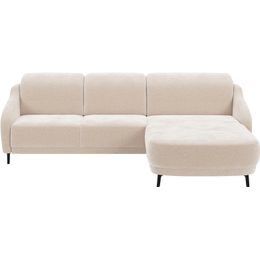 Sit & More Ecksofa SIT & MORE, B:271cm H:93cm T:191cm, beige, 95% Polyester 5% Polyamid, Wohnzimmer, Sofas, "Blues L-Form", wahlweise mit Klapptisch und USB