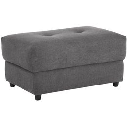 Polsterhocker Home Affaire, B:99cm T:64cm, grau, Webstoff (95% Polyester/5% Nylon), Hocker, "Binado", passend zur "Binado"-Polsterserie, in 3