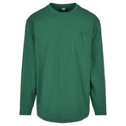 Urban Classics Damen T-Shirt "Urban Classics Herren Heavy Oversized Pocket Longsleeve"gr&uuml;n, Gr. M, unifarben, 100% Baumwolle, Shirts