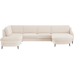 Sit & More Wohnlandschaft SIT & MORE, B:372cm H:90cm T:239cm, beige, 100% Polyester, Sofas, "Soul U-Form", wahlweise mit Bett und Bettkasten