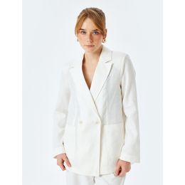 KOTON Blazer Damen Gr&ouml;&szlig;e 38 wei&szlig;
