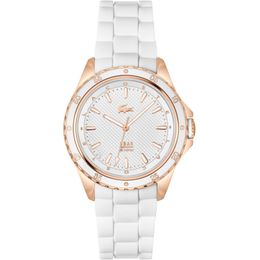 Lacoste Damen Quarzuhr "SANTORINI", wei&szlig;, Armbanduhren, Armbanduhr, Damenuhr, Silikonarmband, analog