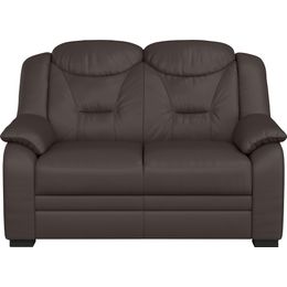 2-Sitzer COTTA, B:138cm H:99cm T:99cm, braun, 64% Polyurethan, 25% Polyester, 11% Baumwolle, Sofas, "Marcus", Sofa mit hoher R&uuml;ckenlehne