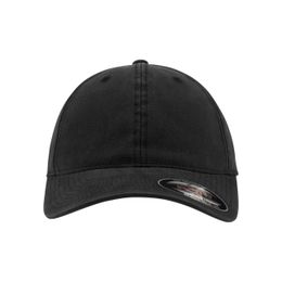 Flexfit Flex Cap "Flexfit Unisex Flexfit Garment Washed Cotton Dad Hat"schwarz, Gr. S, unifarben, 98% Baumwolle, 2% Elasthan, Caps
