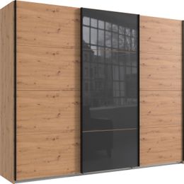 Schwebet&uuml;renschrank wimex, B:270cm H:236cm T:64cm, grau, Holzwerkstoff, Schr&auml;nke, "Norderstedt", INKLUSIVE 2 Stoffboxen und 2 zus&auml;tzliche