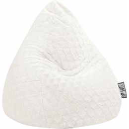 Sitzsack SITTING POINT, wei&szlig;, Kinderzimmer, Sitzs&auml;cke, "Sitzsack FLUFFY HEARTS L", Pl&uuml;schsitzsack mit Herzoptik