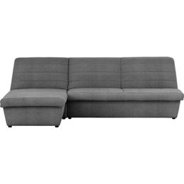Ecksofa, B:274cm H:92cm T:168cm, grau, LOOKS by Wolfgang Joop, 100% Polyester, Wohnzimmer, Sofas, "LOOKS VIII L-Form", Quersteppung, ohne Armlehnen,