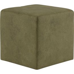 Hocker COTTA, B:40cm H:40cm T:40cm, gr&uuml;n, 100% Polyester, Wohnzimmer, Hocker, "Cuby", Sitzw&uuml;rfel, Cube, Sitzhocker