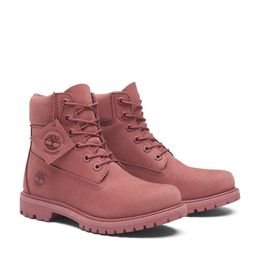 Timberland Damen Schn&uuml;rboots "Timberland Premium 6 INCH LACE UP", Gr. 36, rosa, Leder, Schuhe, Winterstiefel, Schn&uuml;rstiefel, Winterschuhe, wasserdicht