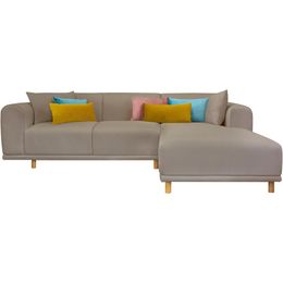 Ecksofa OTTO HOME, B:285cm H:82cm T:191cm, beige, Struktur (100% Polyester);Struktur grob ( 100% POLYPROPYLEN;Struktur fein ( 100% Polyester),
