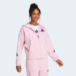 Damen Kapuzensweatshirt "W Z.N.E. FZ", pink, Gr. XS, adidas Sportswear, Obermaterial: 57% Polyester, 43% Baumwolle, Sweatshirts
