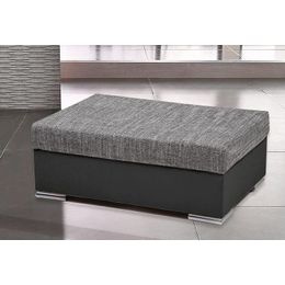 Hocker Collection AB, B:100cm H:40cm T:70cm, schwarz, Wohnzimmer, Hocker, "John", Frei im Raum stellbar, wahlweise mit Federkern