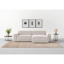 Ecksofa Trendmanufaktur, B:255cm H:72cm T:160cm, beige, 88% Polyester, 12% Polyacryl, Wohnzimmer, Sofas, "Braga, mit hochwertigem Kaltschaum, L-Form,
