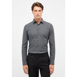 Eterna Herren Langarmhemd "SUPER SLIM", schwarz, Gr. 44, 100% Baumwolle, Hemden, NON IRON (b&uuml;gelfrei)
