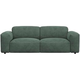 2,5-Sitzer FLEXLUX, B:219cm H:73cm T:102cm, gr&uuml;n, 85% Polyester/15%Polyamide, Sofas, "Lucera Sofa, super bequem durch hochwertigen Sitzaufbau mit